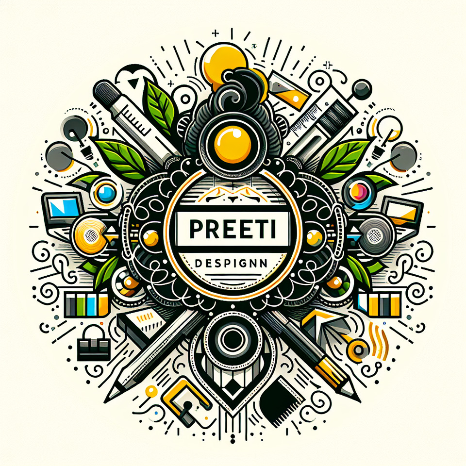 Hiệu ứng văn bản preeti graphic designer logo design effects được tạo ...