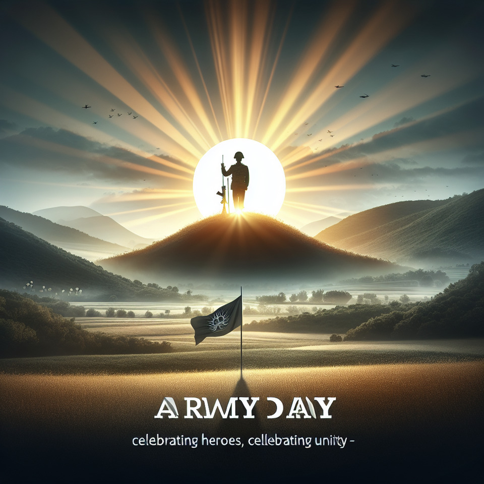 Hiệu ứng văn bản Creative ads for Army Day được tạo bởi AI - Seapik