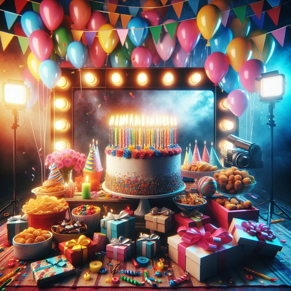 Hiệu ứng văn bản Happy birthday cinematic được tạo bởi AI - Seapik