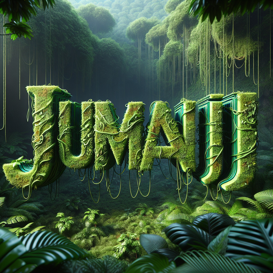 AI Generated JUMANJI 3D TEXT IN JUNGLE FONT Text Effect - Seapik