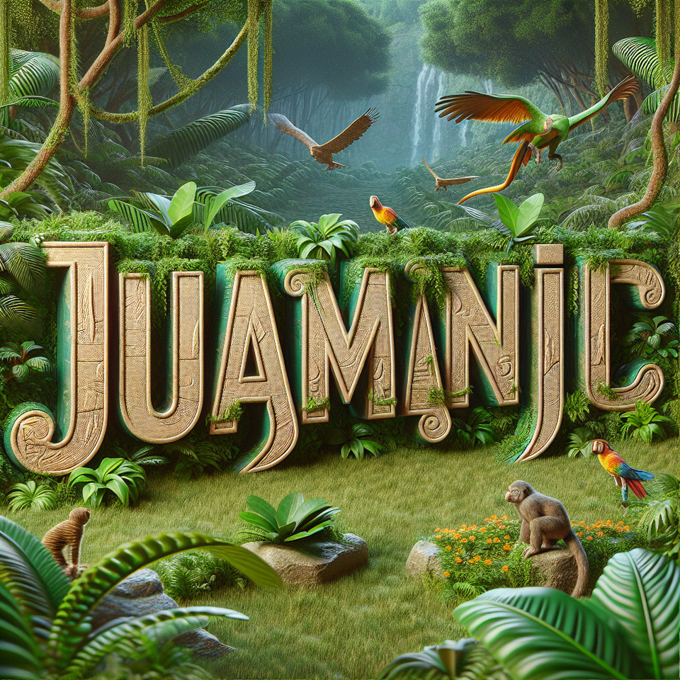 AI Generated JUMANJI 3D TEXT IN JUNGLE FONT Text Effect - Seapik