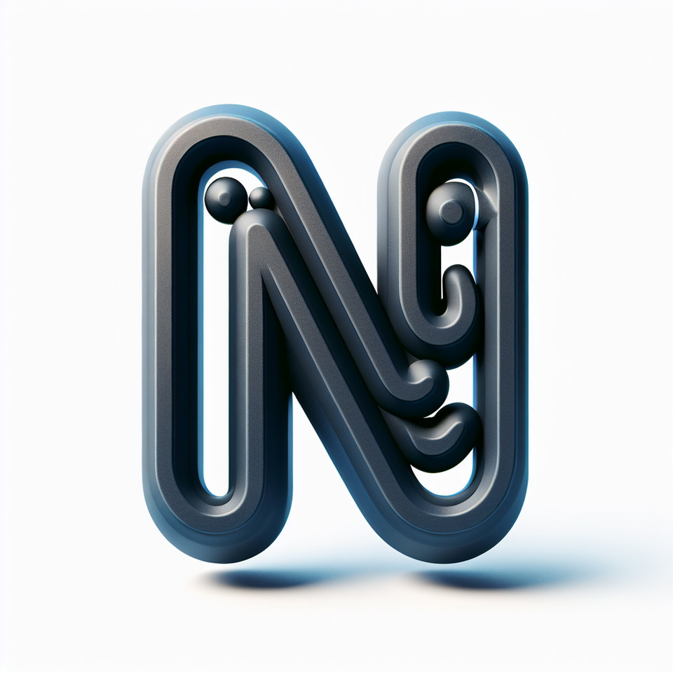 AI үүсгэсэн text "N" cartoon text effect on white background Текст ...