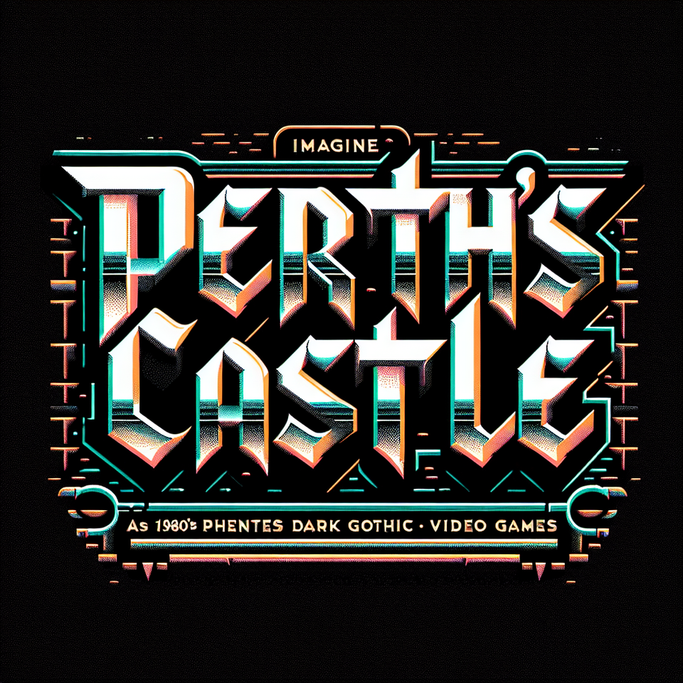 AI გენერირებული Typography: "Perth's Castle" in 80s dark gothic video ...