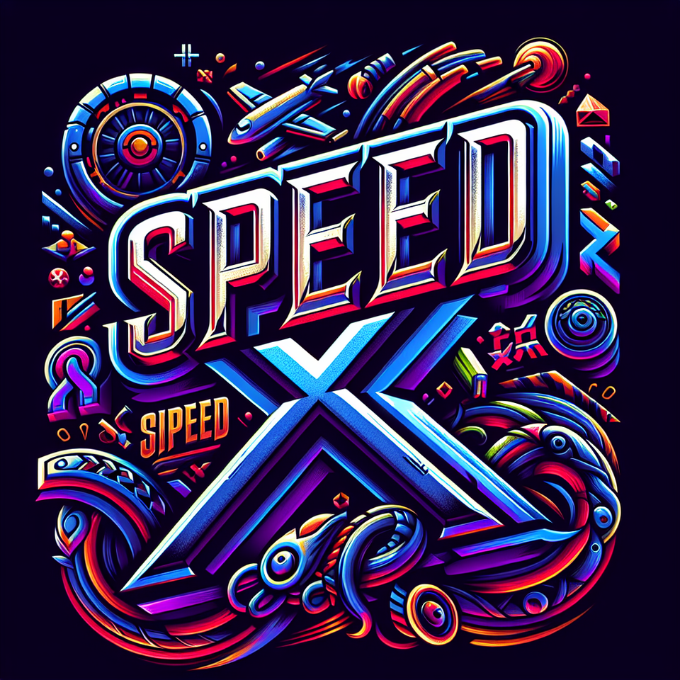 Efek Teks Choose an epic and bold font for "SPEED X" that reflects the ...