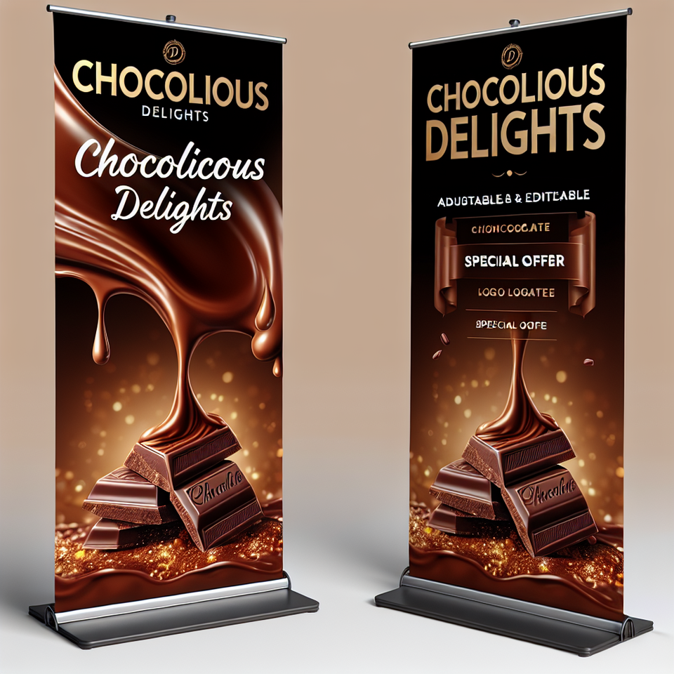 AI გენერირებული Chocolate Standee banner editable ტექსტის ეფექტი - Seapik