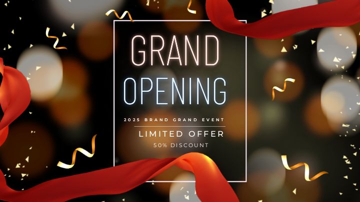 Chic And Trendy Balloon Grand Opening Website Banner Template Edit ...