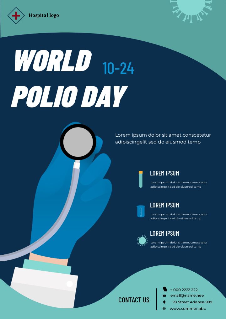 Contemporary Business Doctor Poster Design In Blue Template Edit Online ...