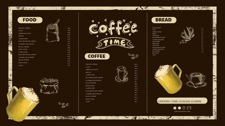 Innovative Animated Café Menu Template Edit Online - Seapik